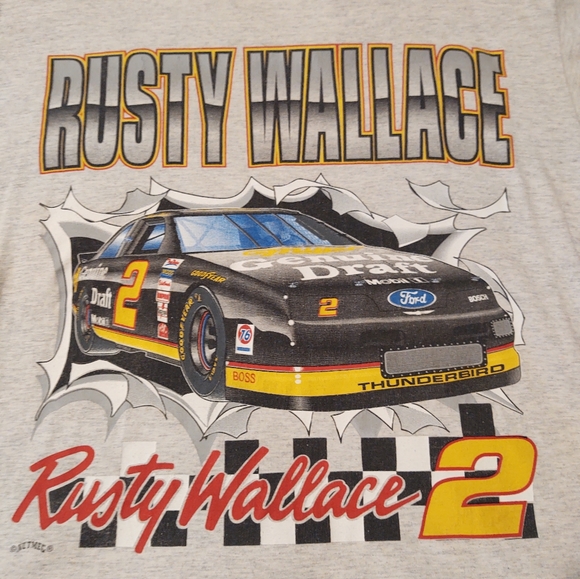 nutmeg mills | Shirts | Vintage Nascar Rusty Wallace T Shirt Nutmeg ...